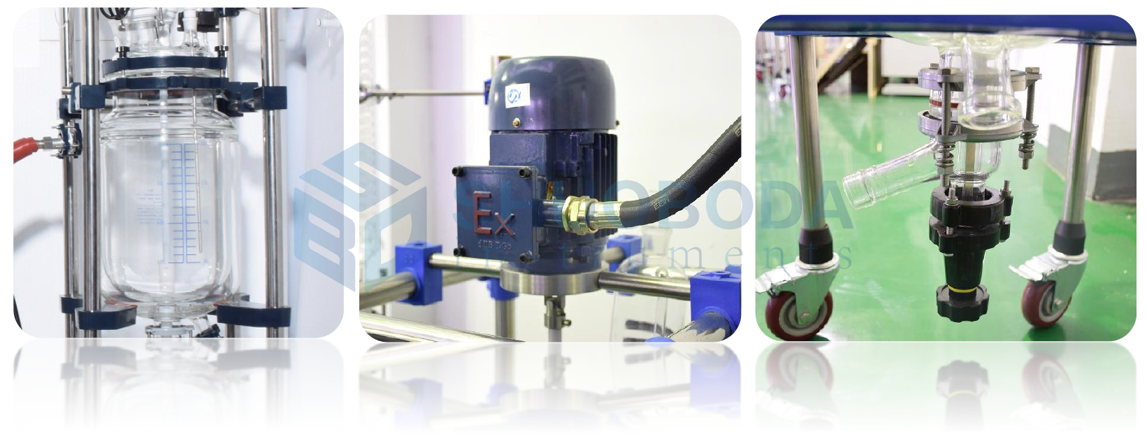1~200L Jacket Glass Reactor - Shuoboda